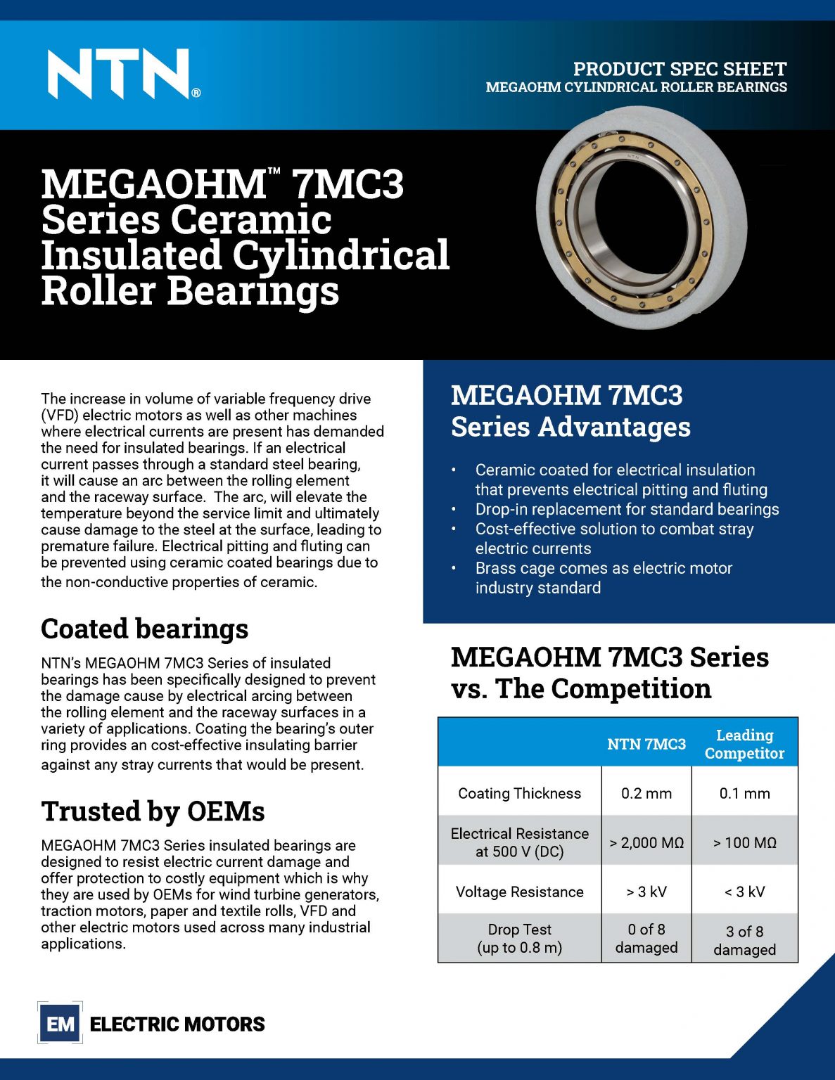 NTN Americas | OEM and Aftermarket Electric Motor Bearings