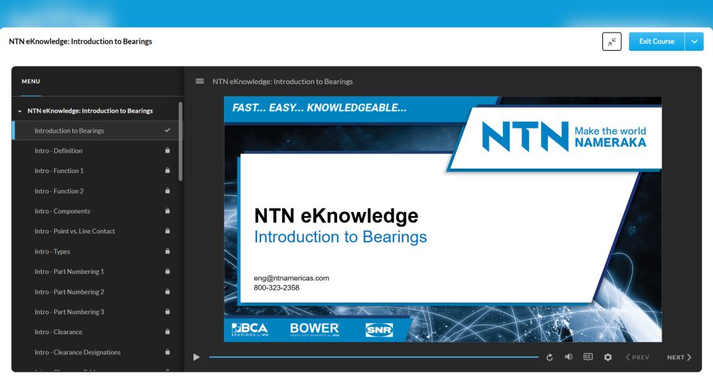 NTN Americas | NTN Bearing Corporation of America Relaunches eKnowledge Online Training Platform